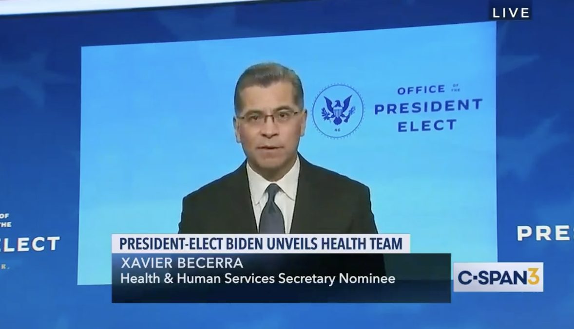 Support of Xavier Becerra to be the next Secretary of the United States ...